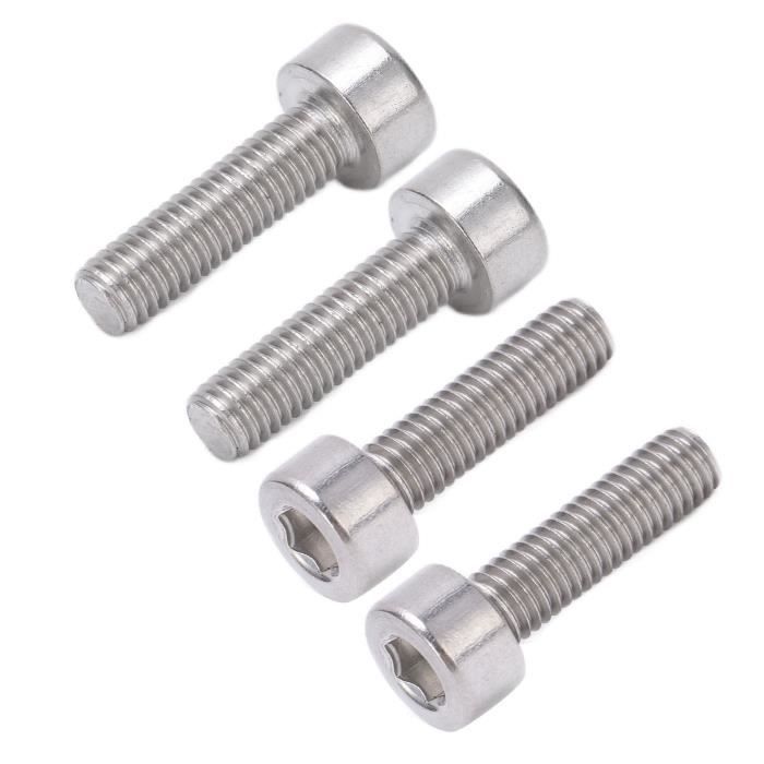 Vis à boulons en acier inoxydable pour vélo 6 pièces vis à tête plate ...