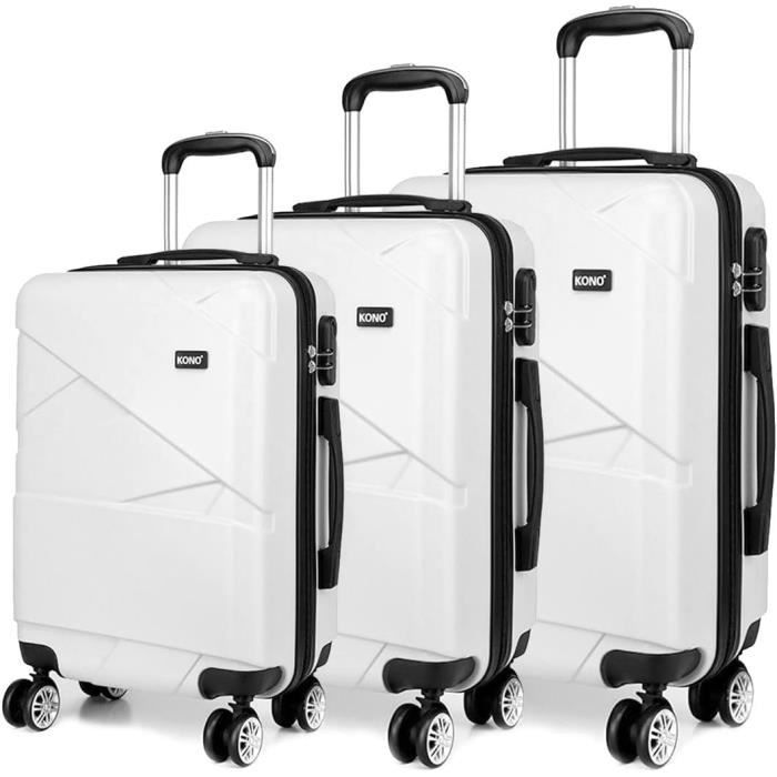 Ensemble De Bagages, 3 Pièces Valises Voyage Trolley Rigide En Abs ...
