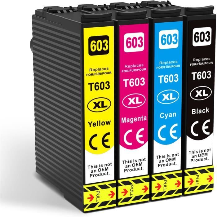 4-Pack Compatible Cartouche Pour Epson 603 Xl 603Xl Encre Multipack ...