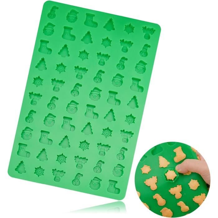 Moule En Silicone Noël, 1 Pièce 60 Cavités Moule Chocolat Pour Bonhomme ...