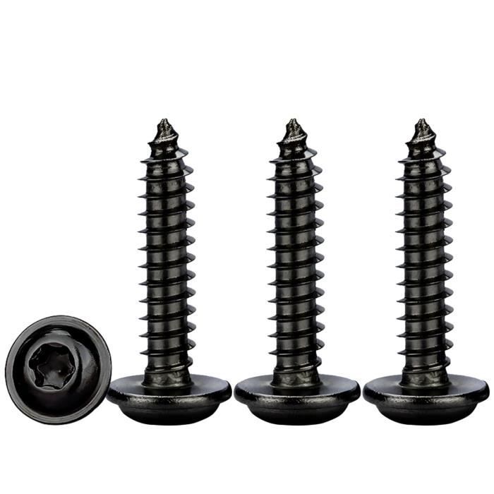 Drenky Vis À Tôle Torx M5X16Mm,50 Pièces Vis A Bois Avec Rondelle Acier ...