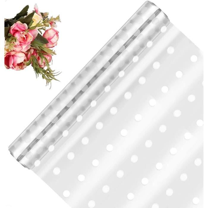 Rouleau De Cellophane Transparent Avec Motif À Pois Papier Cadeau ...