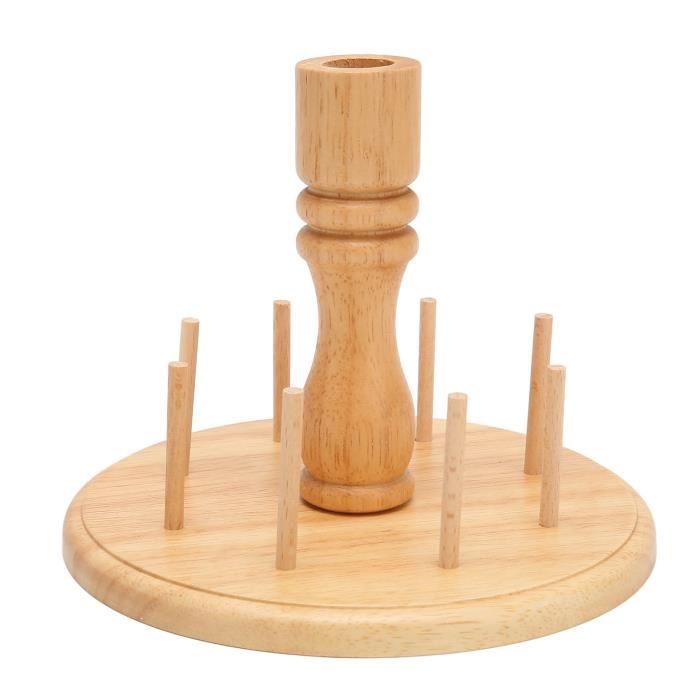 CET-Support de fil en bois Porte-fil en bois support 8 bobines porte ...