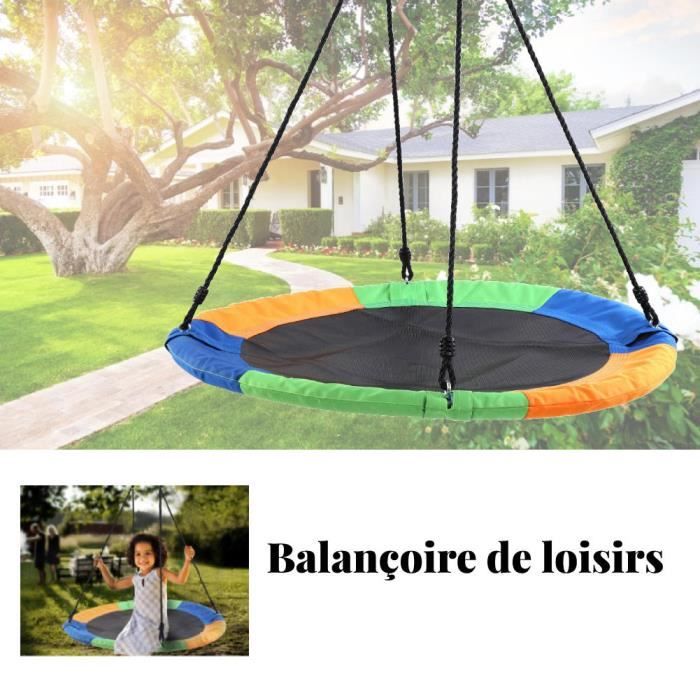 Balançoire Ronde de Jardin Extérieur en tissu Oxford, tuyau en acier ...