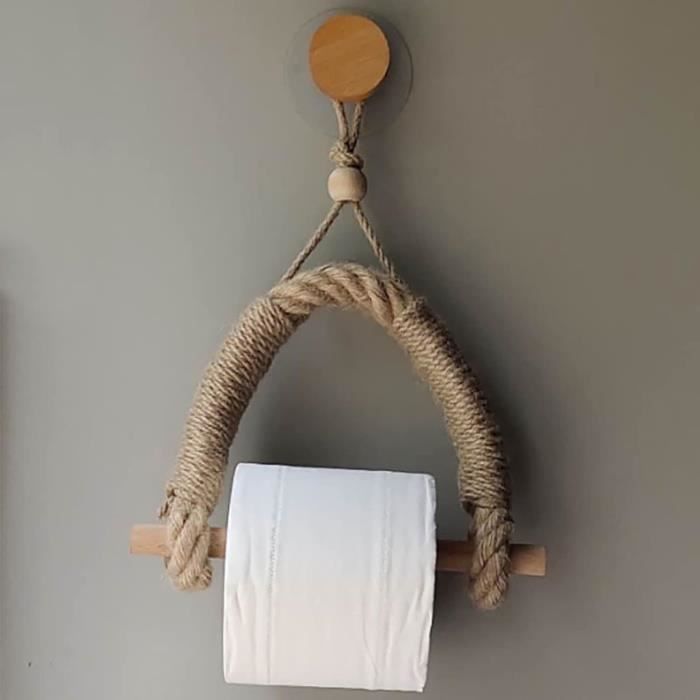 Chameen Porte-Rouleau De Papier Toilette Vintage En Corde De Chanvre ...