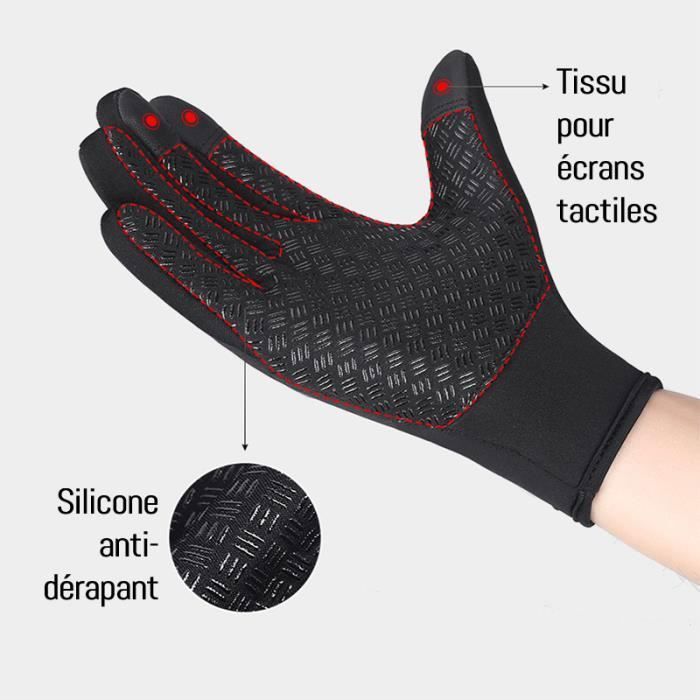 Gants tactiles femme homme chauds imperméables Gant polaire thermique ...