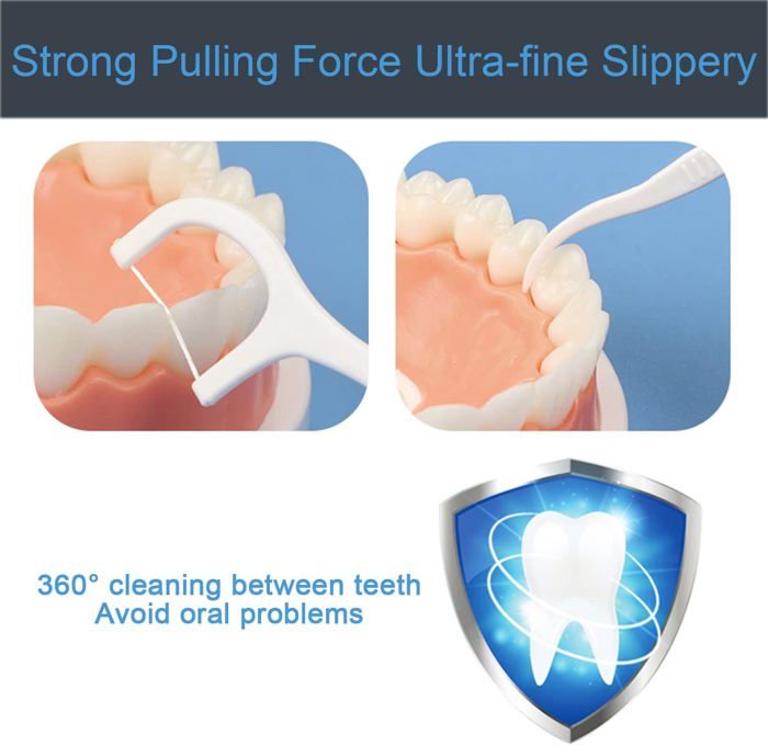 100 pièces Fil Dentaire Sticks Jetable Oral Flossers,Pour Les Soins ...