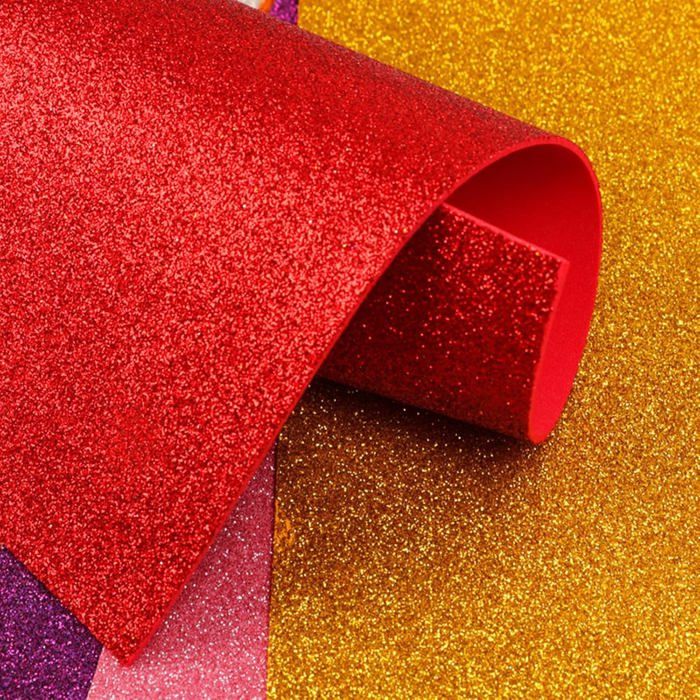 10 feuilles de mousse pour bricolage, papier cartonné pailleté ...