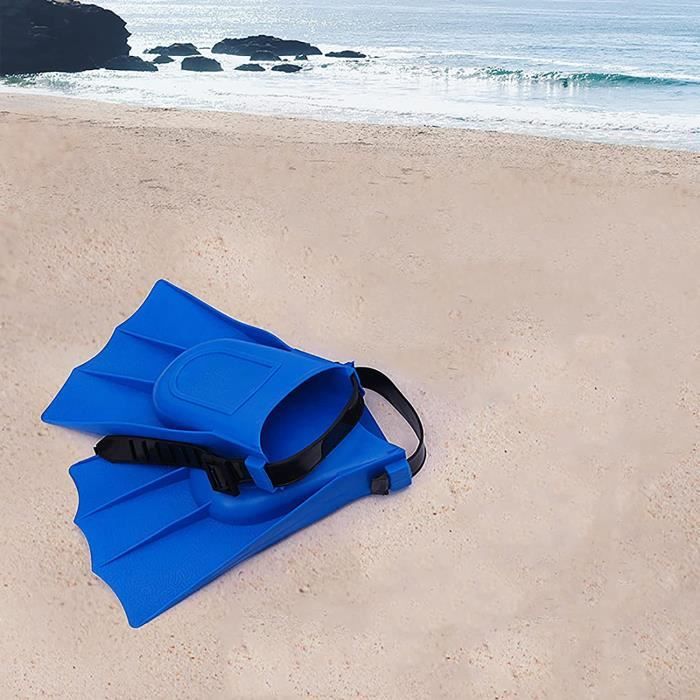 Palmes de natation pour enfants - ANNEFLY - Légères et réglables - Bleu ...