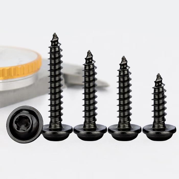 Drenky Vis À Tôle Torx M5X16Mm,50 Pièces Vis A Bois Avec Rondelle Acier ...
