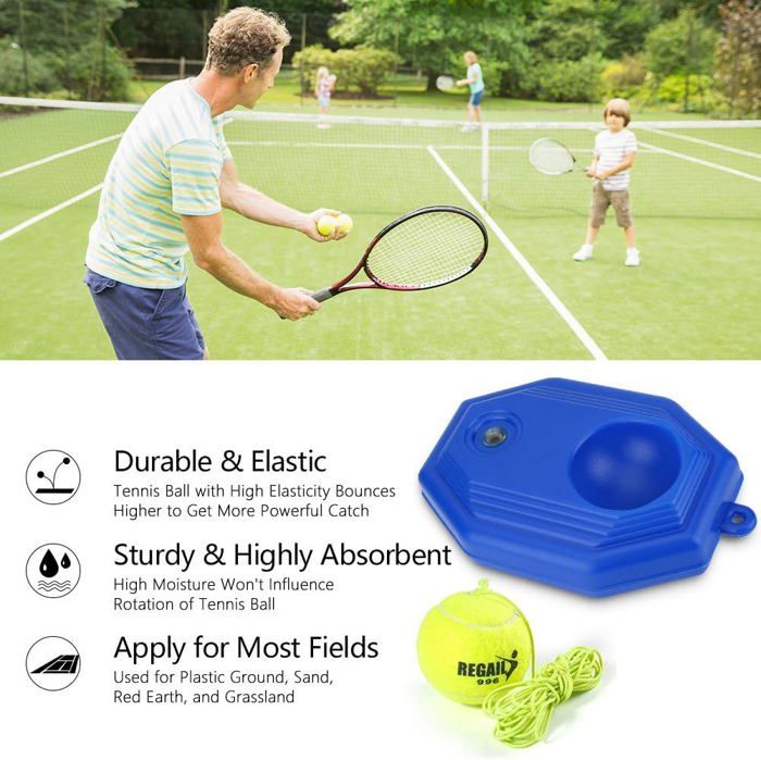 Tennis Trainer Base, Tennis Trainer Ball Rebounder Portable Tennis ...