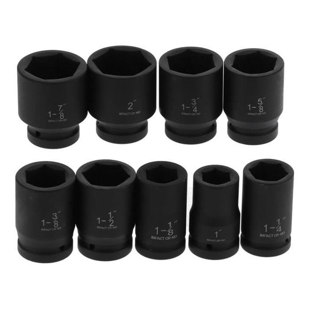 VGEBY Coffret jeu de 9 douilles pour clé à choc 1-2'' fer YESMA - Cdiscount Auto