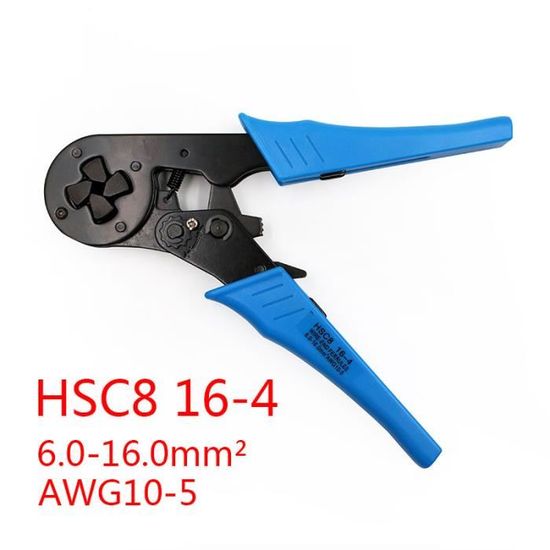 Pince à sertir HSC8 16-4 FASEN - Outils de sertissage réglables pour 6.0-16.0mm2 - Bleu ...