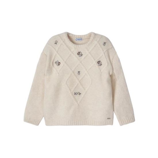 Pull Mayoral Broderie Fleurs Beige pour Fille Beige - Cdiscount Prêt-à ...