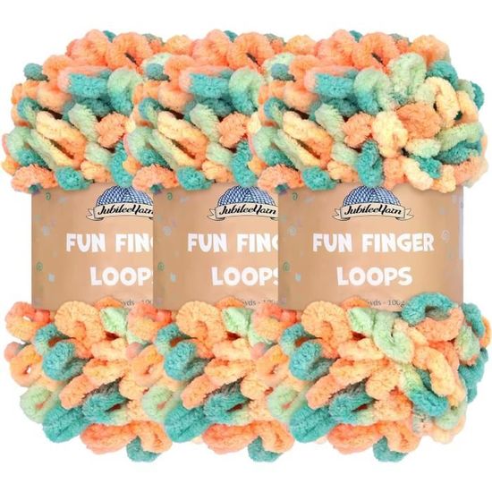Jubileeyarn Fun Finger Loops Pelote De Laine En Polyester 100 G[W16171 ...