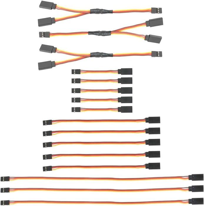 Câbles d'Extension Servo RC - YUNIQUE FRANCE - 16pcs - Connecteurs JR ...