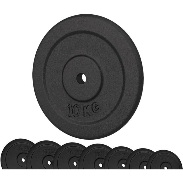 Disques en fonte G5 HT SPORT Ø 25 mm pour haltères - 0,5 à 20 kg ...