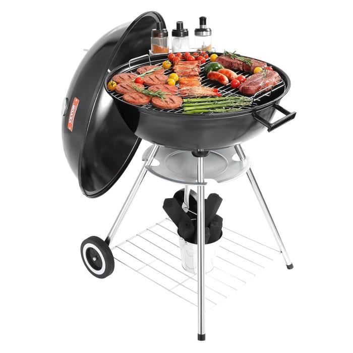 Barbecue à Charbon de Bois Diamètre 56 cm Barbecue Rond sur Pied avec ...