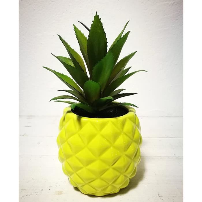 Pot artificiel pour plante artificielle - 19,8 cm - Pot en porcelaine ...