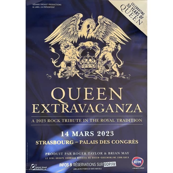 QUEEN Extravaganza - 2023 Rock Tribute - 80x120cm - Affiche / Poster ...