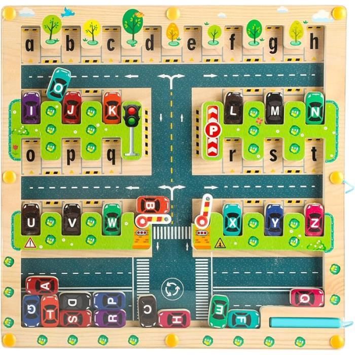Jouet Éducatif Montessori - Alphabet Labyrinthe Magnetique Enfant ...