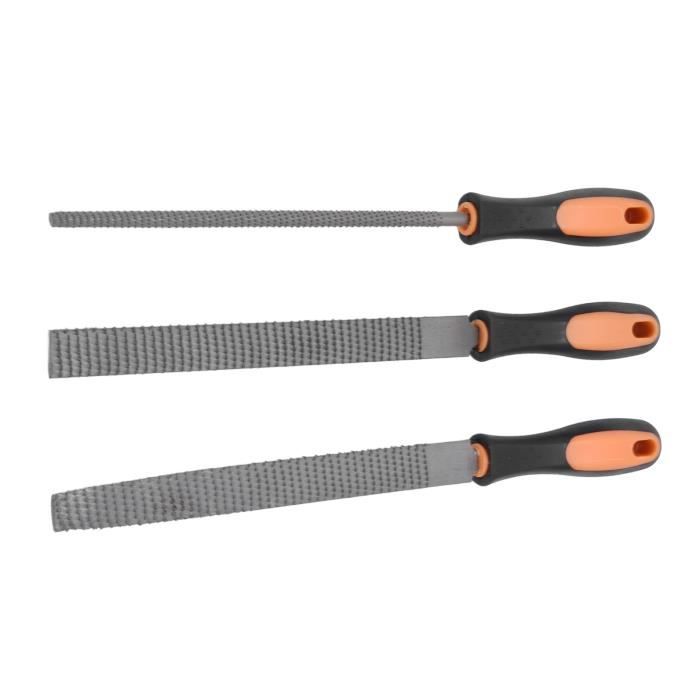 YIC 3 Pièces Lime À Bois Râpe À Dents Grossières Demi-Rond Plat Kit D ...