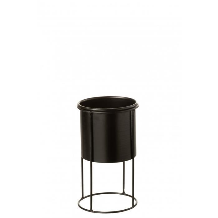 Cache pot sur pied en métal noir - Cdiscount Jardin