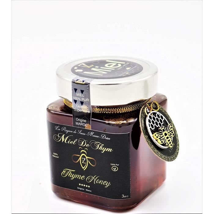 Miel - Cru Thym Du Maroc Vraie Premium -300G 100% Pur Recueilli Qualité ...