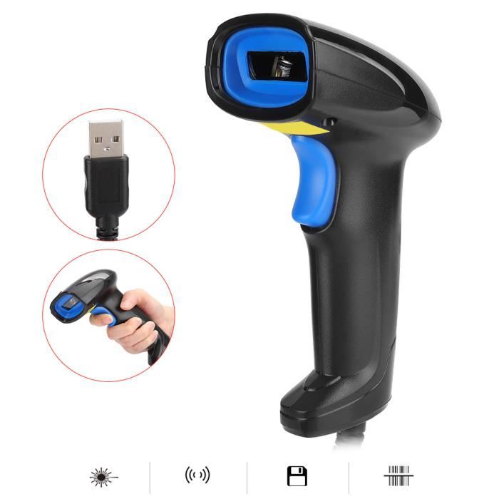 1D Scanner de Code Lecteur de Code-Barres Filaire Coque ABS Ergonomique ...