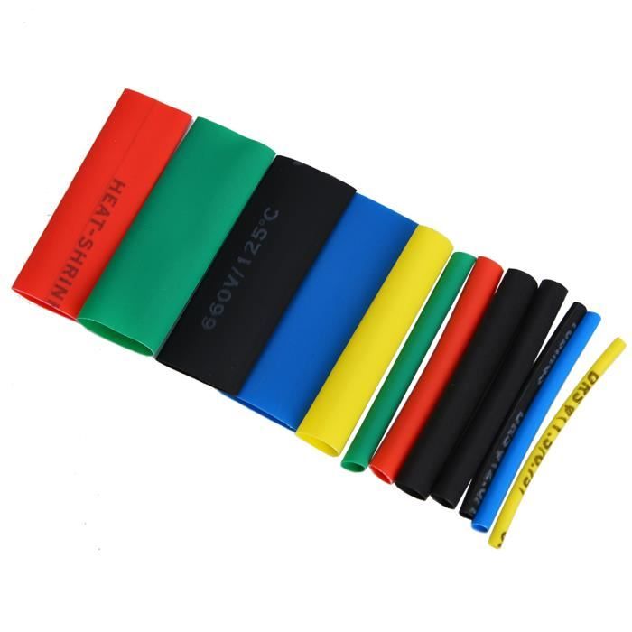 Tube thermorétractable - QQMORA - 560pcs - Noir, Jaune, Vert, Rouge ...