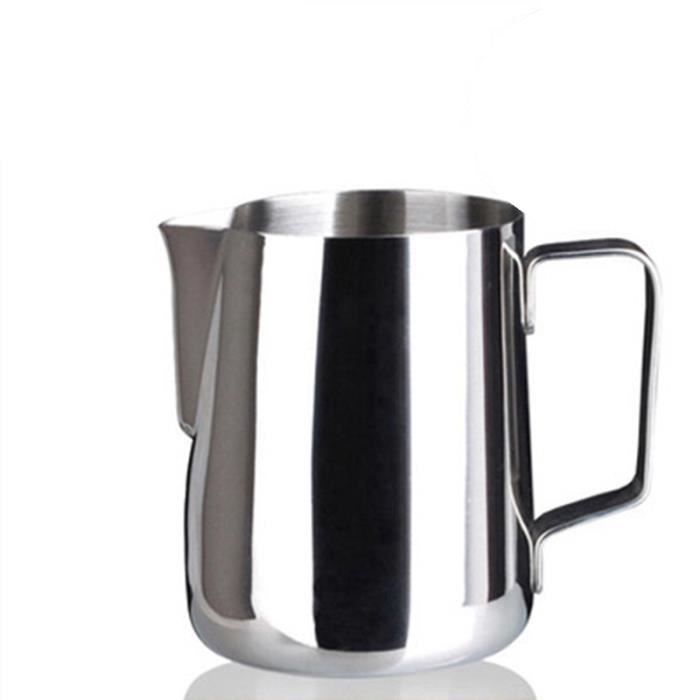 12-16 oz Espresso Lait Moussant Pichet 304 Pichets À Lait En Acier Inoxydable Café Mousseur À ...