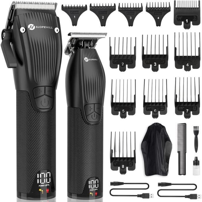 Tondeuse Cheveux Hommes Professionnelle Rasoir Barbe Kit - Sans Fil Tondeuse À Barbe Avec Écran ...