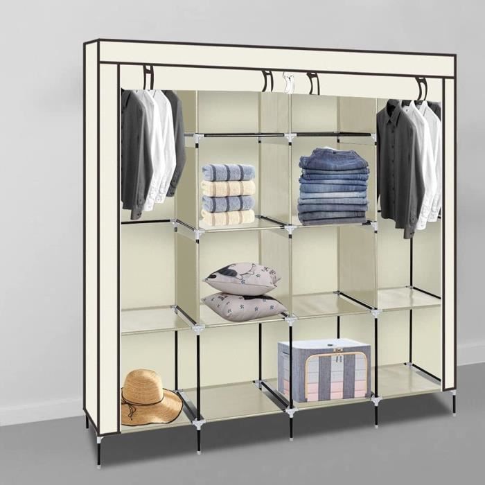 Alightup Chambre de Rangement essing Chambre Penderie Tissu Garde Robe ...