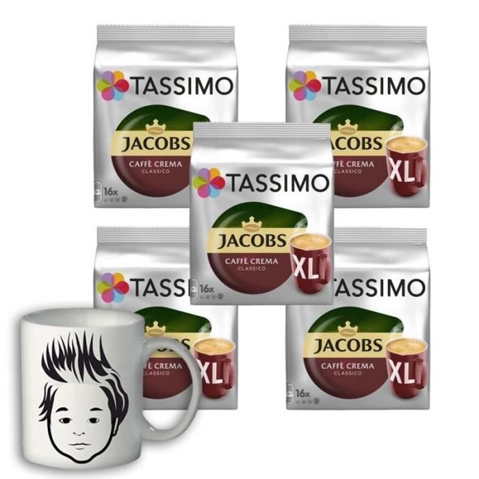 5 Tassimo Jacobs Caffè Crema Classico Xl + Mug - Cdiscount Au quotidien