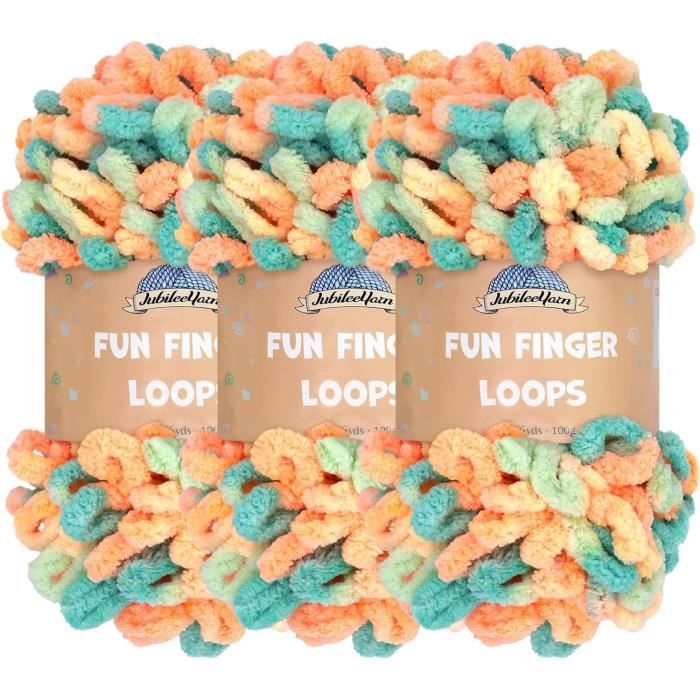 Jubileeyarn Fun Finger Loops Pelote De Laine En Polyester 100 G[W16171 ...