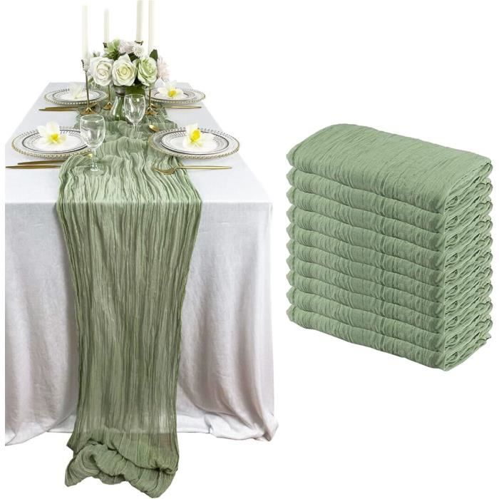 Chemin De Table En Gaze Bohème - Chemin De Table Rustique Transparent ...