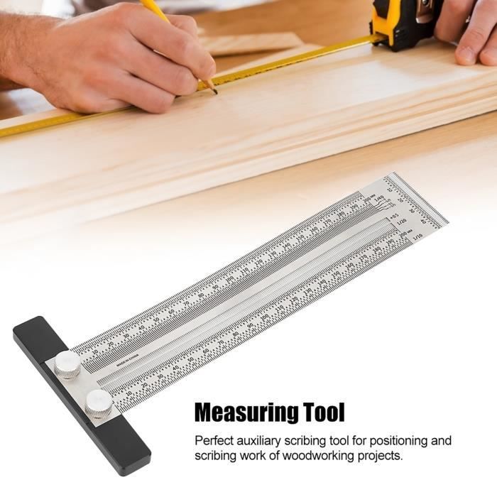 Règle d'angle de traçage en acier allié de menuiserie de 200 mm VVIKIZY ...