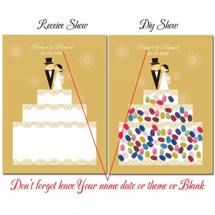 LIVRE D OR,HK113-21x30cm A4 No Frame--Livre'or personnalisé en toile à ...