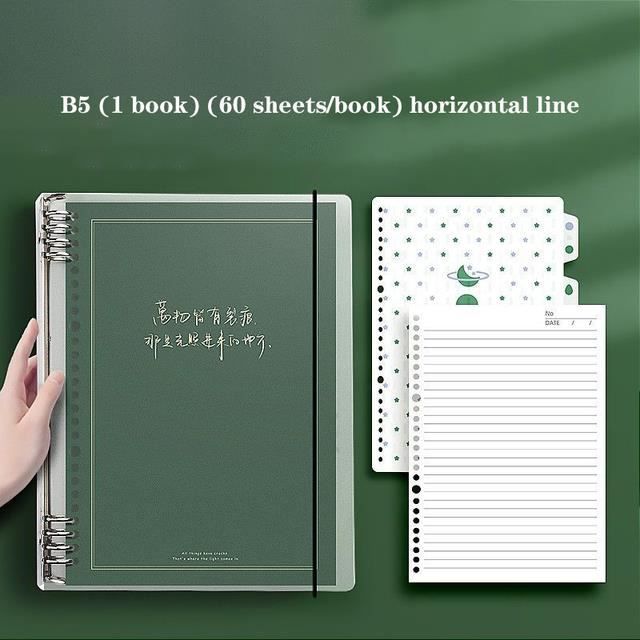 CARNET DE NOTES,A horizontal line-B5--Carnet de notes à feuilles ...