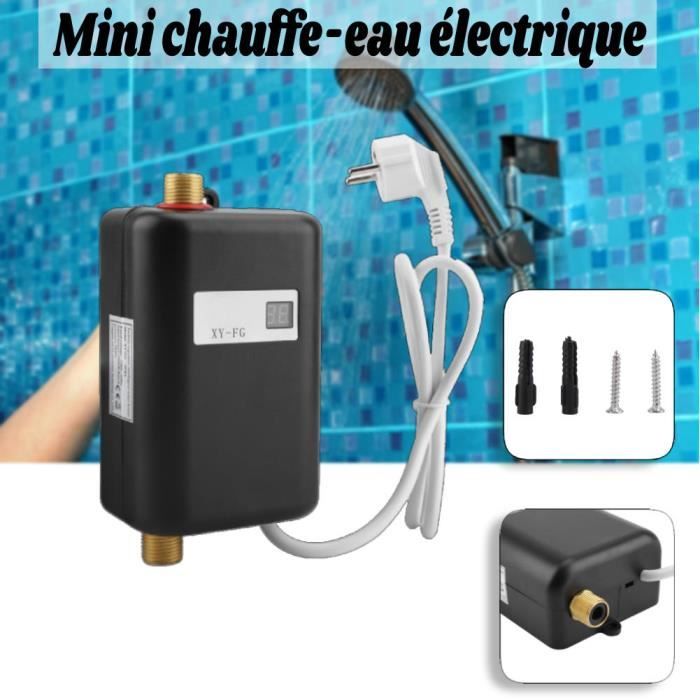 220V 3800W Chauffe-Eau Électrique sans Réservoir noir électrique Affichage numérique LED 10 *6.5 ...