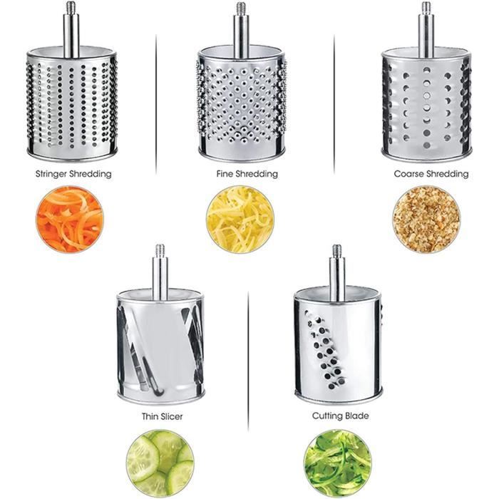 Râpe À Fromage, 5 En 1 Coupe Legumes Rapeuse Legume Découpe Légumes ...