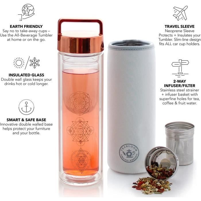 Bouteille De Thé Tous Usages - Bouteille Isolante Polyvalente De 0,45 L ...