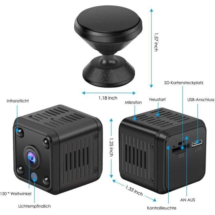 Mini Caméra WiFi miniature espion de surveillance vision nocturne ...