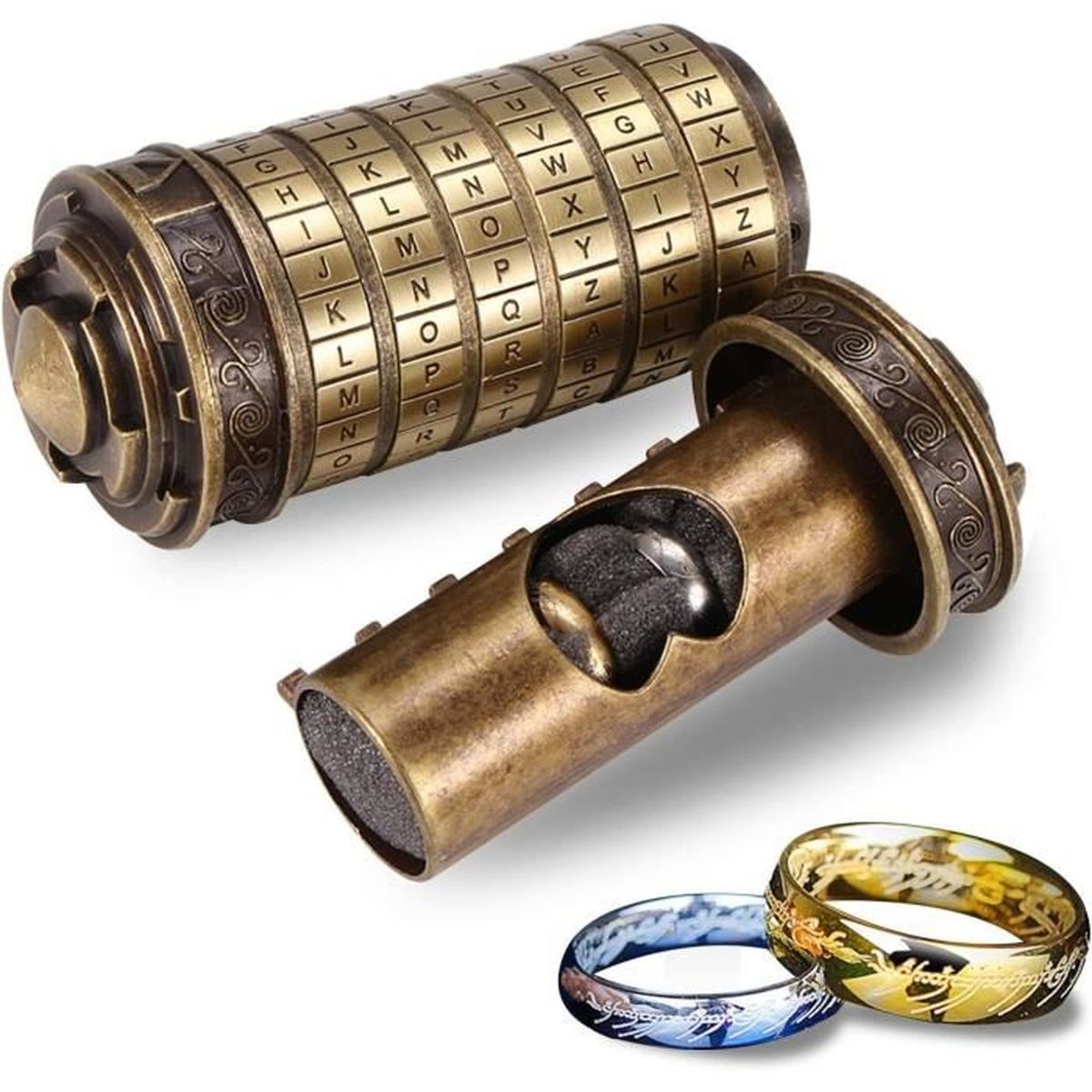 Da Vinci Code Mini Cadenas Cryptex idée Cadeau St Saint Valentin Homme Femme Maman Da Vinci ...