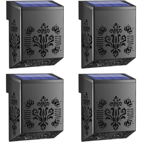 Applique murale solaire étanche IP65 à LED pour clôture extérieure ...