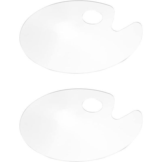 Palette, 2PCS Palette de Peinture Acrylique Forme Ovale Transparent ...