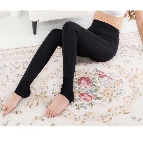 Collants Leggings Thermique Épais Velours Doublure Extensible Pantalon ...
