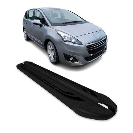 Marchepieds Latéraux pédale pour Peugeot 5008 2009-2016 Aluminium Noir ...