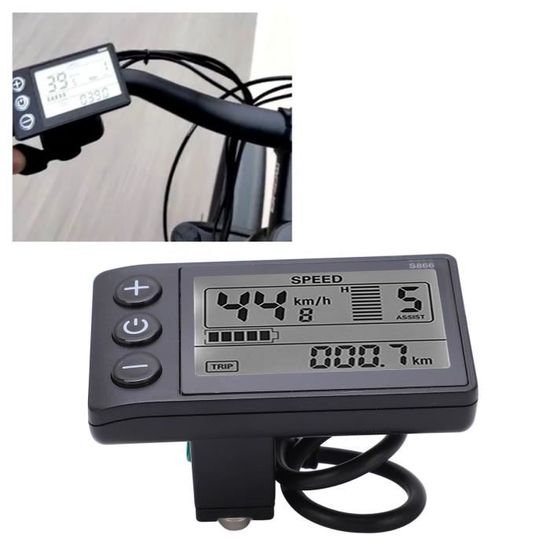 Vélo électrique S866 LCD Display Meter 24V 36V 48V Control Panel with ...
