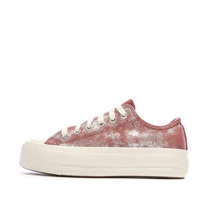 Baskets Rouge Femme Converse Chuck Taylor All Star Lift Rouge ...
